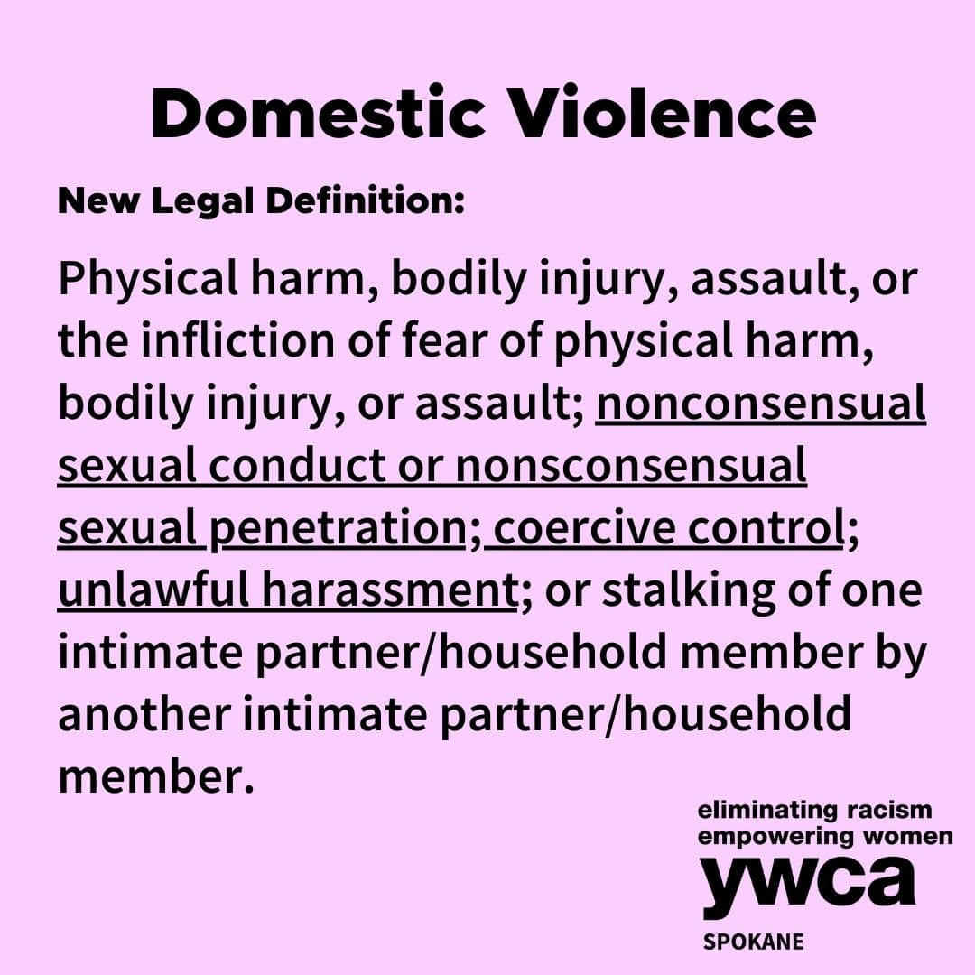 New Domestic Violence Law in Effect July 1st – YWCA Spokane