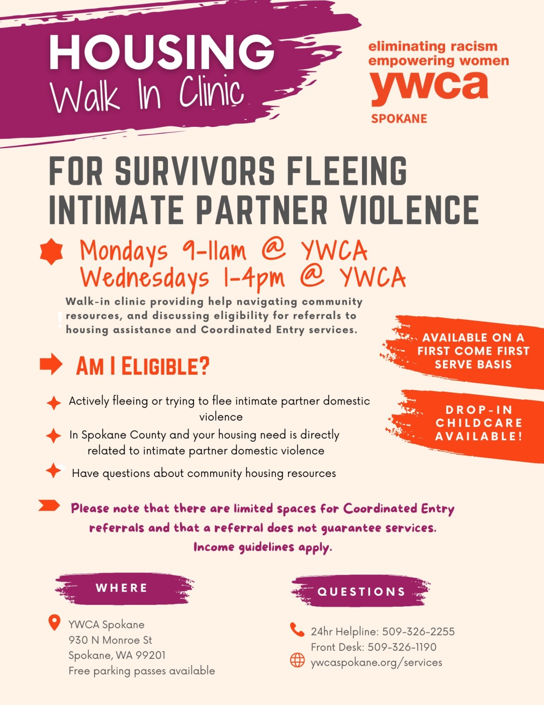 Housing Walk-In Clinic | YWCA Spokane